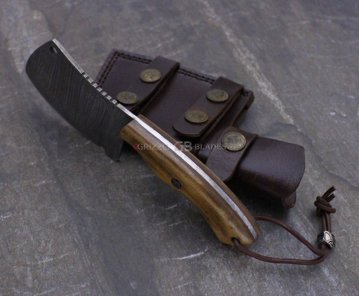 Buy Damascus Steel Custom Handmade Mini Cleaver 9 Inches - Damascus ...