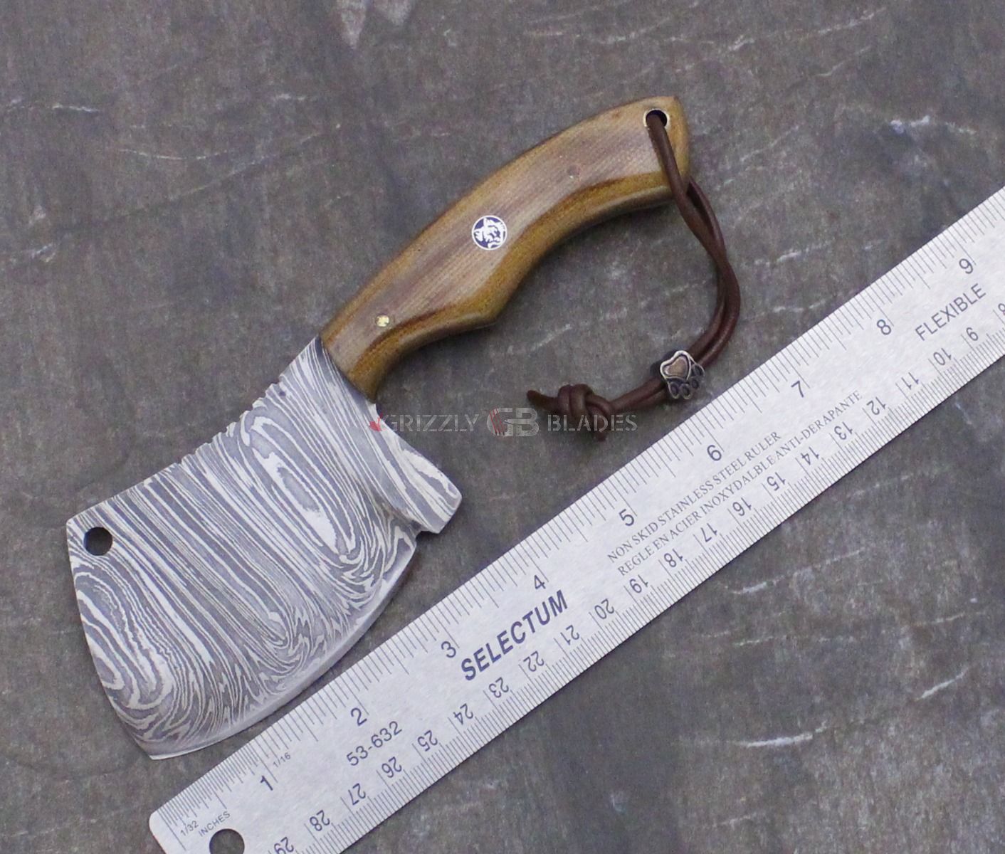 Buy Damascus Steel Custom Handmade Mini Cleaver 9 Inches - Damascus ...