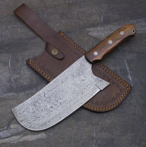 Buy Damascus Steel Custom Handmade Meat Cleaver 13 Inches - Damascus ...