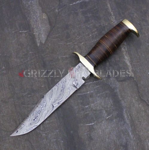 Buy Damascus Steel Custom Handmade Hunting Tanto Bowie Knife 13 Inches ...